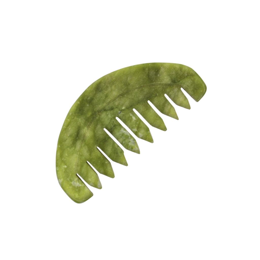 Green Jade Gua Sha Scalp Massage Tool - Japanese Head Spa Co.