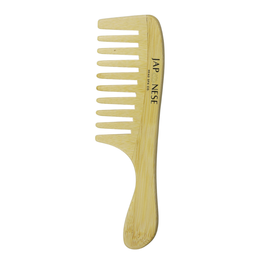 Japanese Head Spa Co. - Wooden Wide Tooth Comb with Handle - Japanese ...