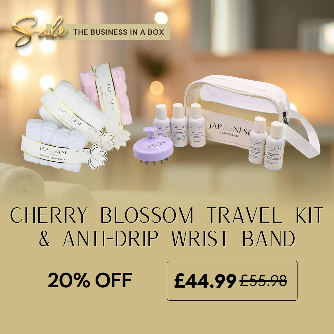 Cherry Blossom Travel Kit & Anti Drip Wrist Band Set - Japanese Head ...